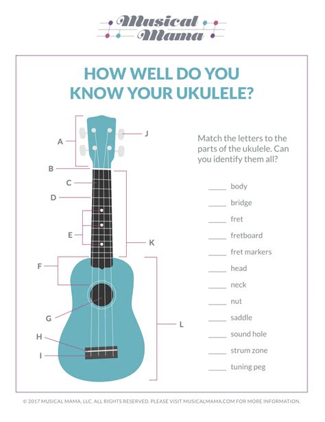 Ukulele Worksheets