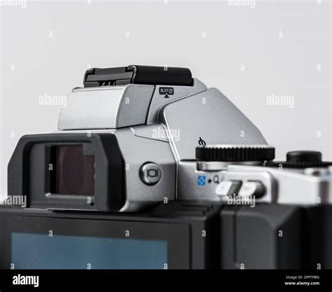 Top Viewfinder And Controls Of A Digital Mirrorless Camera Stock Photo Alamy