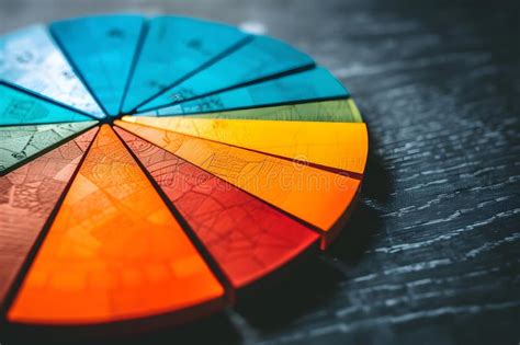 Analyzing Colorful Data A Vibrant Pie Chart Reveals Insights Into