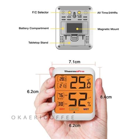 Promo Indoor Thermometer Hygrometer Thermopro Termometer Suhu Ruang Tp53 Promo Diskon 32 Di