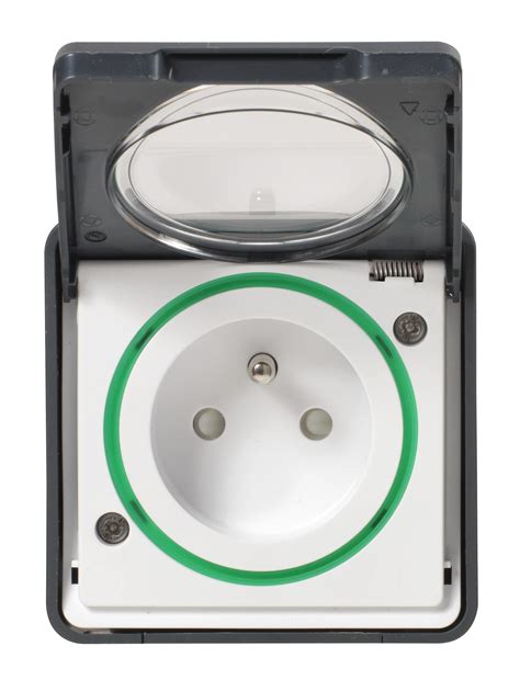 Prise étanche Saillie Complet Mureva Styl Schneider Electric Anthracite Leroy Merlin