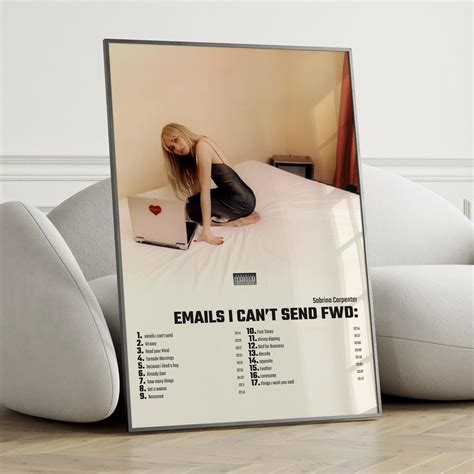 Sabrina Carpenter Emails I Cant Send Fwd Album Cover Poster Wall Art