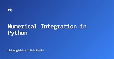 Numerical Integration In Python