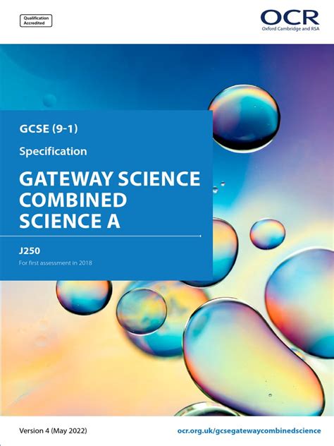 Specification Accredited Gcse Gateway Science Suite Combined Science A J250 Pdf Life