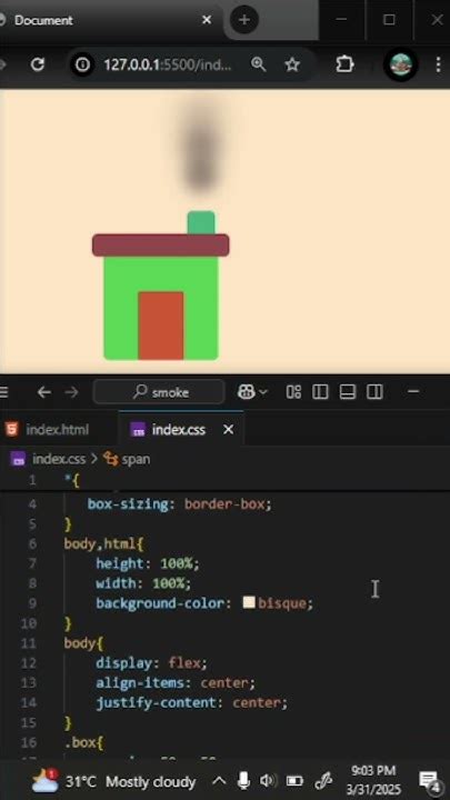 Chimney Effect🤩 Using Html And Css🔥 Coding Elements Creativewebsite Css Cssanimation Html