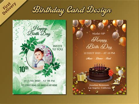 Birthday Card Design Psd Birthday Card Mockup Composition Psd Editable