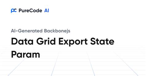 Deploy Backbonejs Data Grid Export State Param Fast With Ai