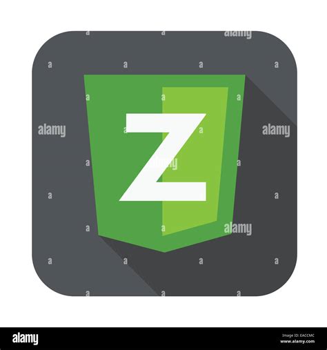 Raster Round Icon Of Z Letter For Zend Framework Isolated Flat Design