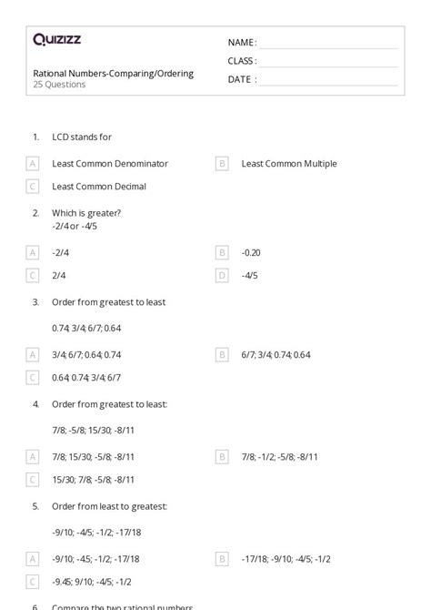50 Comparing Numbers 11 20 Worksheets For 8th Class On Quizizz Free And Printable