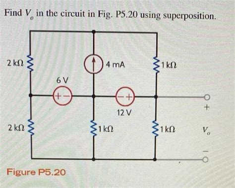 solved find vo in the circuit in fig p5 20 using