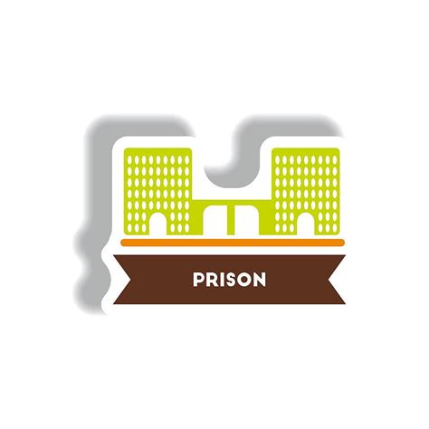 Stylish Icon In Paper Sticker Style Building Vector Eps Ai Uidownload