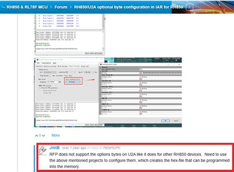 Rh850 U2a Optional Byte Configuration In Iar For Rh850 Related Question Forum Rh850