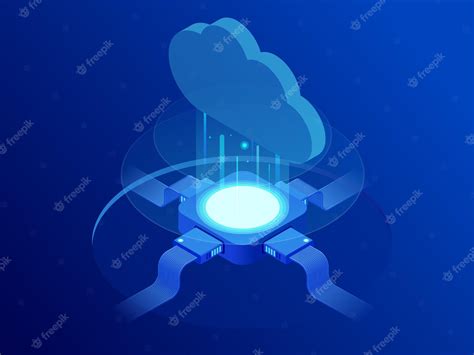 Premium Vector Isometric Modern Cloud Technology And Networking
