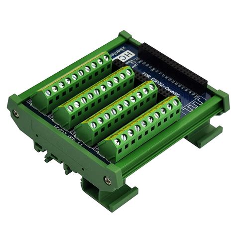 Din Rail Mount Screw Terminal Block Breakout Module Board For Esp32 Devkitc