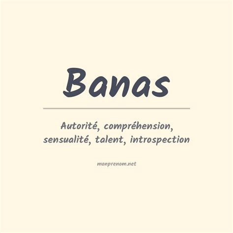 Signification Du Prénom Banas