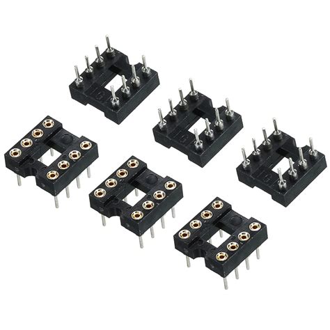 Jp Uxcell Dip Icチップソケット アダプター 丸ピン Pcbボードチップ用 8p 254 Mmピッチic