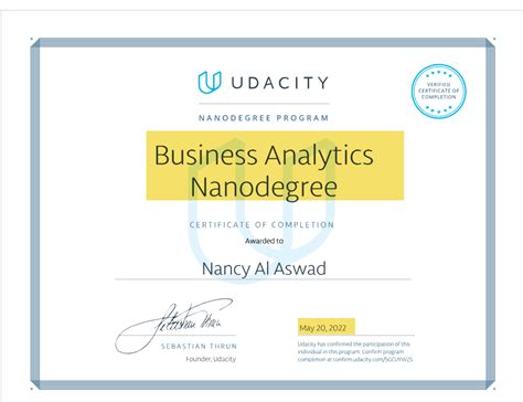 Udacity Verified Certificate Udacity Verified Certificate