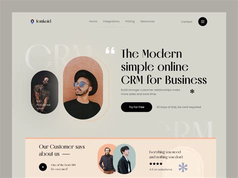 CRM Header Design Header Design Web Design Website Design