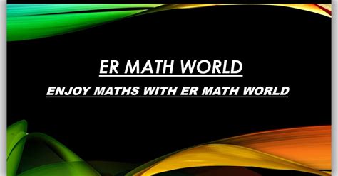 Er Math World