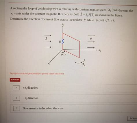 Solved A Rectangular Loop Of Conducting Wire Is Rotating