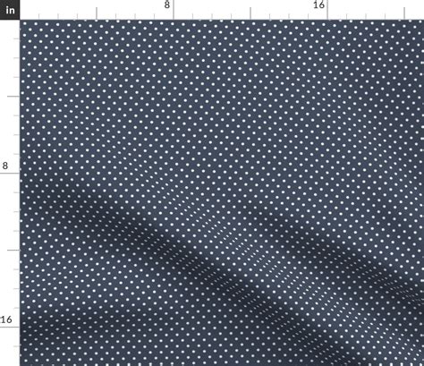Navy Blue Polka Dots 3 Inch Fabric Spoonflower