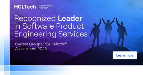 Hcltech Positioned As A Leader In Everest Groups Software Product