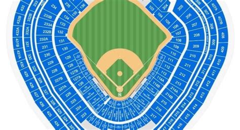 Yankee Stadium Seating Chart With Seat Numbers And Rows