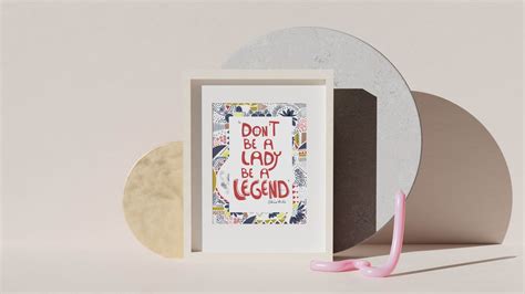 Feminist Art Print Dont Be A Lady Be A Legend Etsy