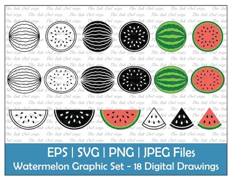 Watermelon Slice Outline
