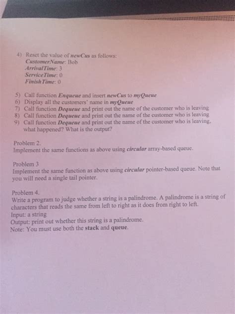 Solved Note The Description For Problem 1 Is Struct Based