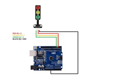 Traffic Light Led Display Module Onboard Red Yellow Green 5mm Led Com52 R28 Faranux Electronics