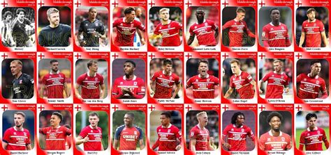 Middlesbrough 2023 24 Football Squad Trading Cards Please Read Fully