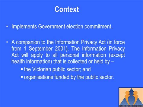 Ppt Health Records Act 2001 Vic Key Elements Of Privacy And Access