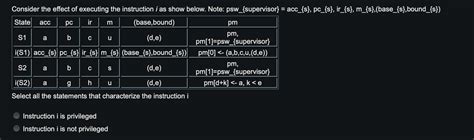 solved acc pc m pm a с consider the effect of executing the