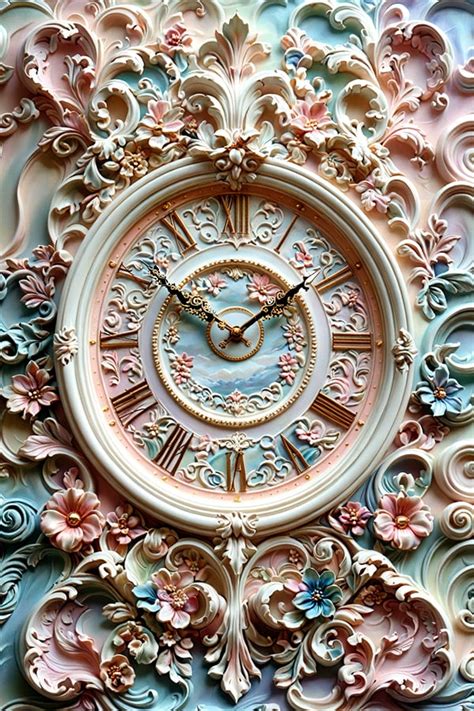 An Intricately Designed Clock Image Created By Tensorart