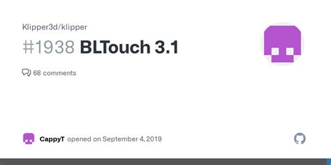 bltouch 3 1 · issue 1938 · klipper3d klipper · github