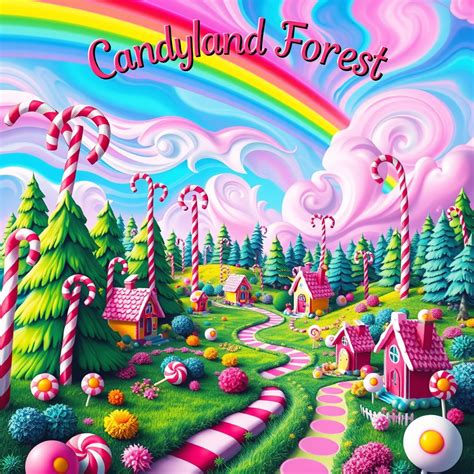 Whimsical Candyland Forest Poster