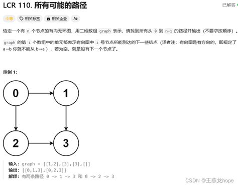 Leetcode 所有可能的路径图的遍历：深度优先和广度优先查找无向图中全部路径 Csdn博客