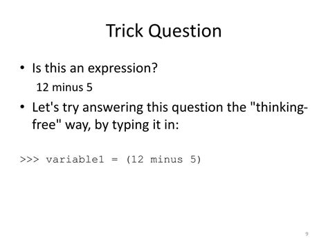 Ppt Expressions Statements Variables Assignments Types Powerpoint