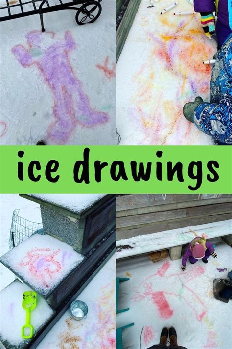 Ice Drawings With Crayola Markers