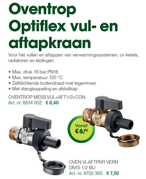 OVENTROP Armaturen en Ventielen