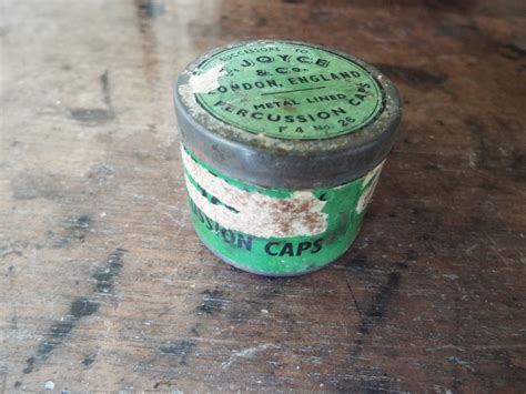 F Joyce Percussion Cap Tin Vintage Fine Arms