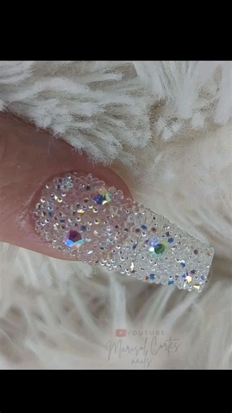 Uñas Cristal Pixie Arte En Uñas Con Purpurina Uñas Cristal Uñas De Resina Decoradas