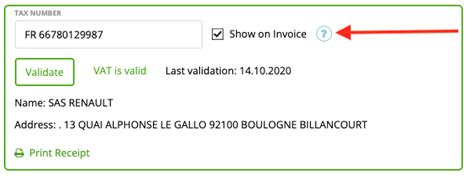 validate vat number zistemo knowledge base