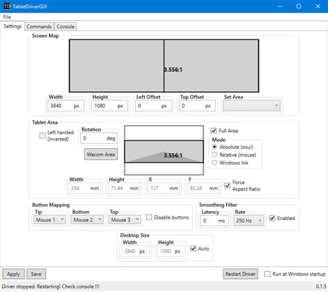 UI Inconsistencies Issue Hawku TabletDriver GitHub