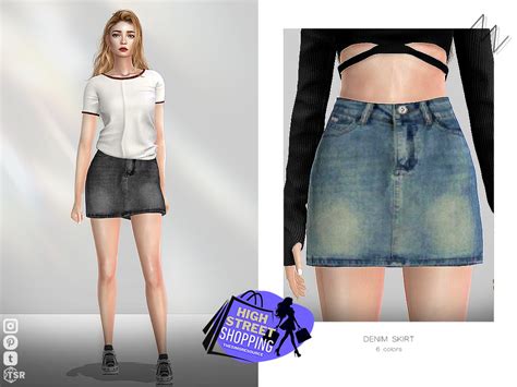 The Sims Resource Denim Skirt