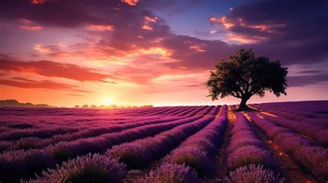 Premium Ai Image Lavender Landscape Free Photo Hd Background