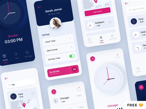 World Clock App Free Sketch Resource Sketch Elements