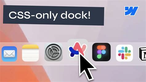 Macos Dock Interaction Using Only Css In Webflow Youtube