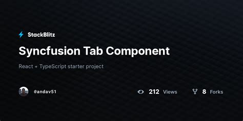 syncfusion tab component stackblitz